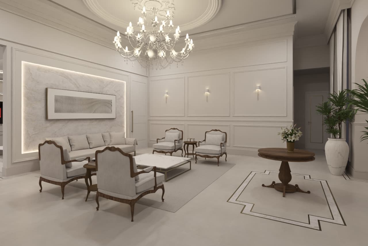 Decoração de Sala de Estar Neoclássica: Inspirações para Casas em ...
